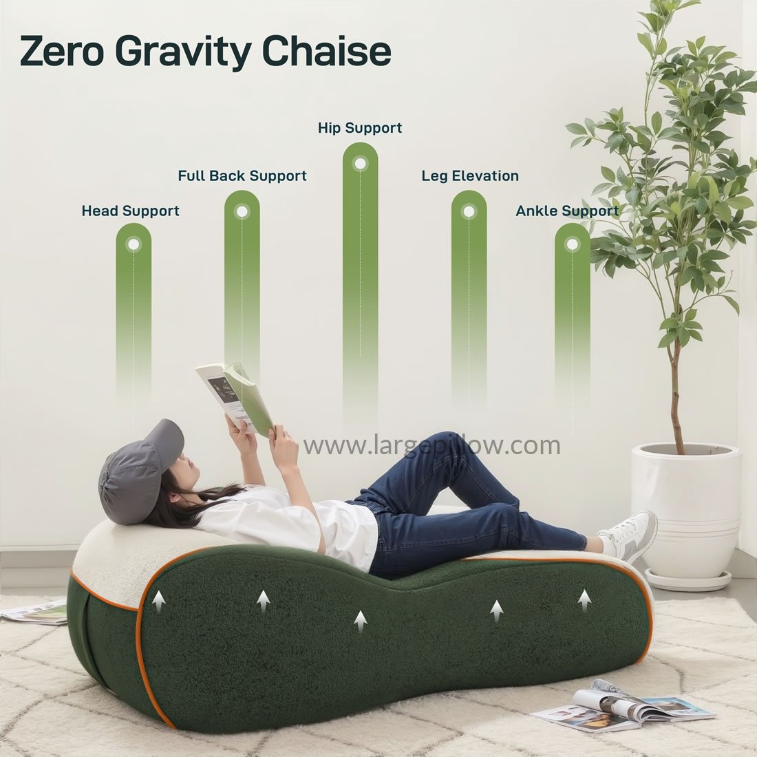 Ergonomic Zero Gravity Bean Bag Lounge Chair for Comfort