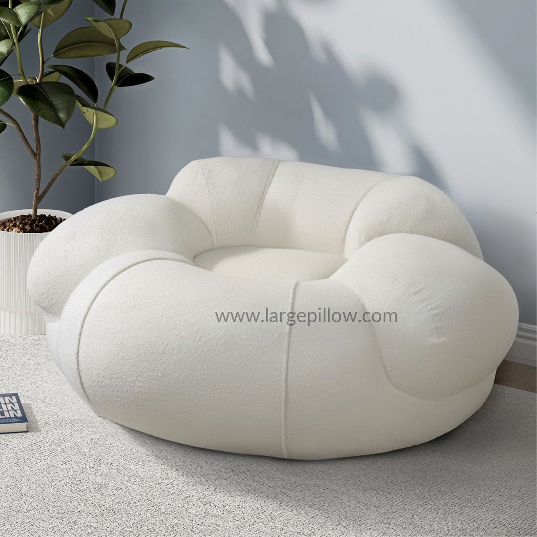 Fluffy Cloud Bean Bag Chair - Plush Lounge Seat for All
